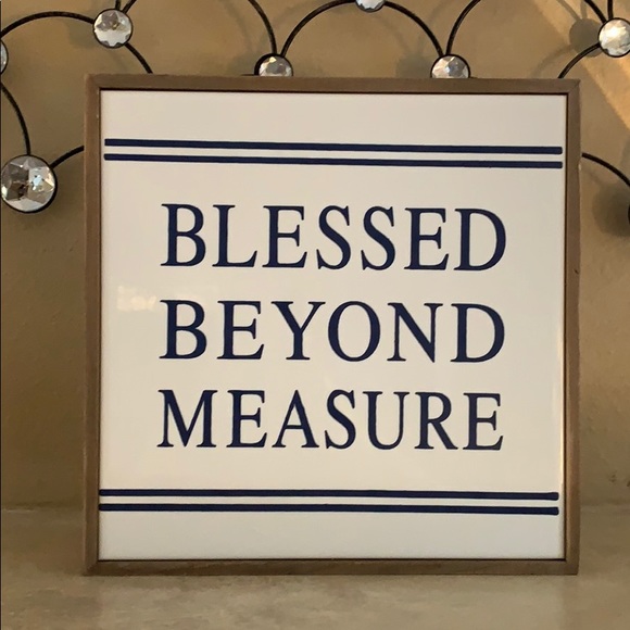 Accents | Blessed Beyond Measure Tile Plaque | Poshmark